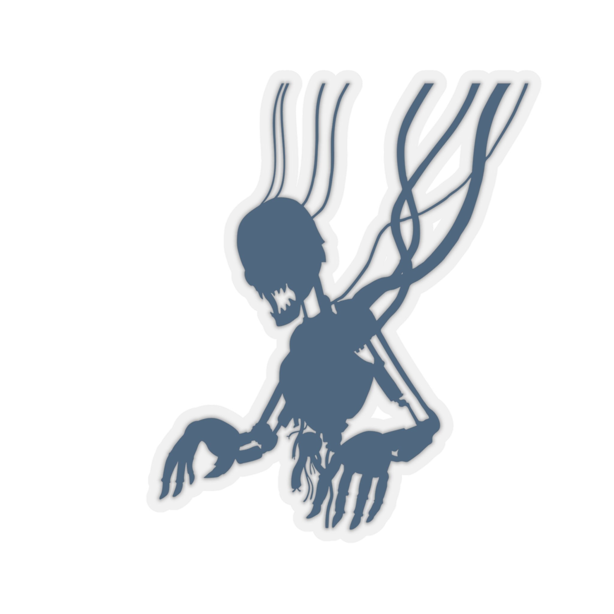 Cyborg Aesthetic Sticker Robotic Sticker Navy Blue AI - Etsy