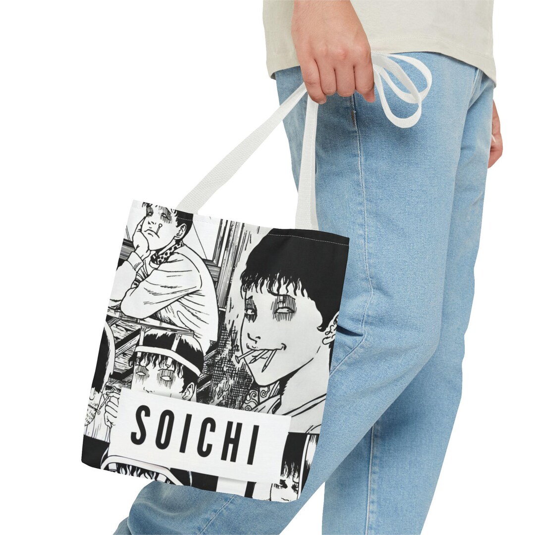Grim Manga Boy Carryall Shopping Anime Tote Bag Malevolent Manga Icon ...