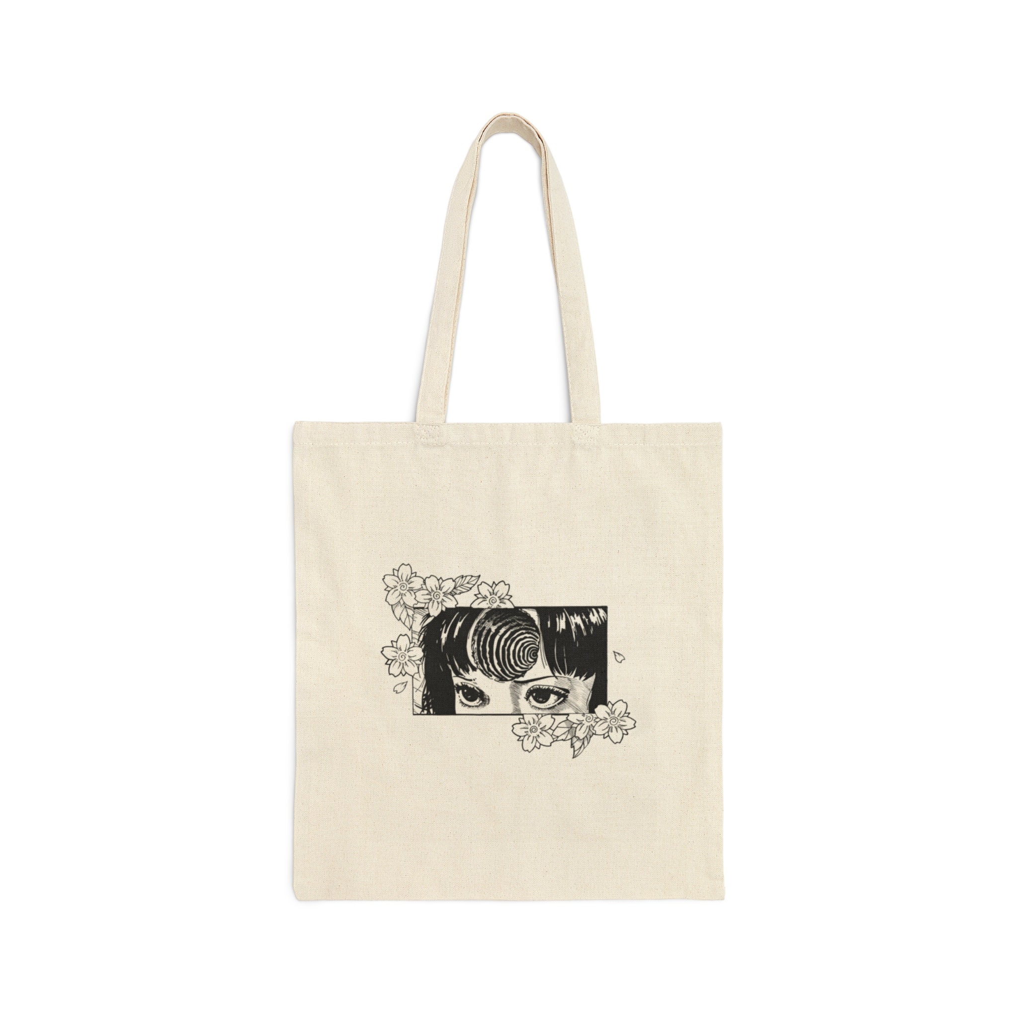 Japanese Horror Anime Girl Tote Bag Cotton Tote Bag Eerie - Etsy