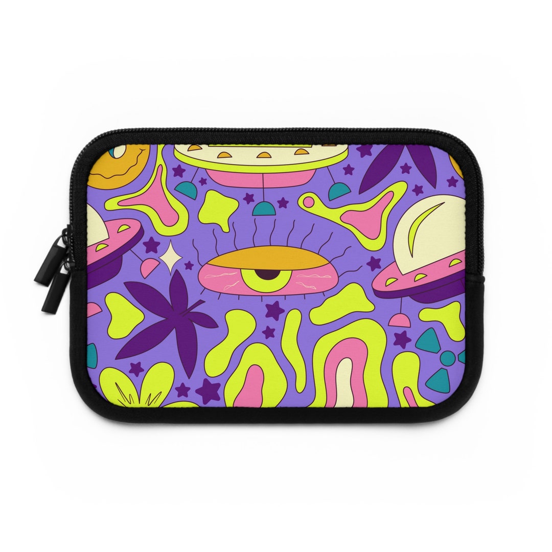 Trippy Psychedelic Back to School Laptop Cover Hyper Colored Cute ...