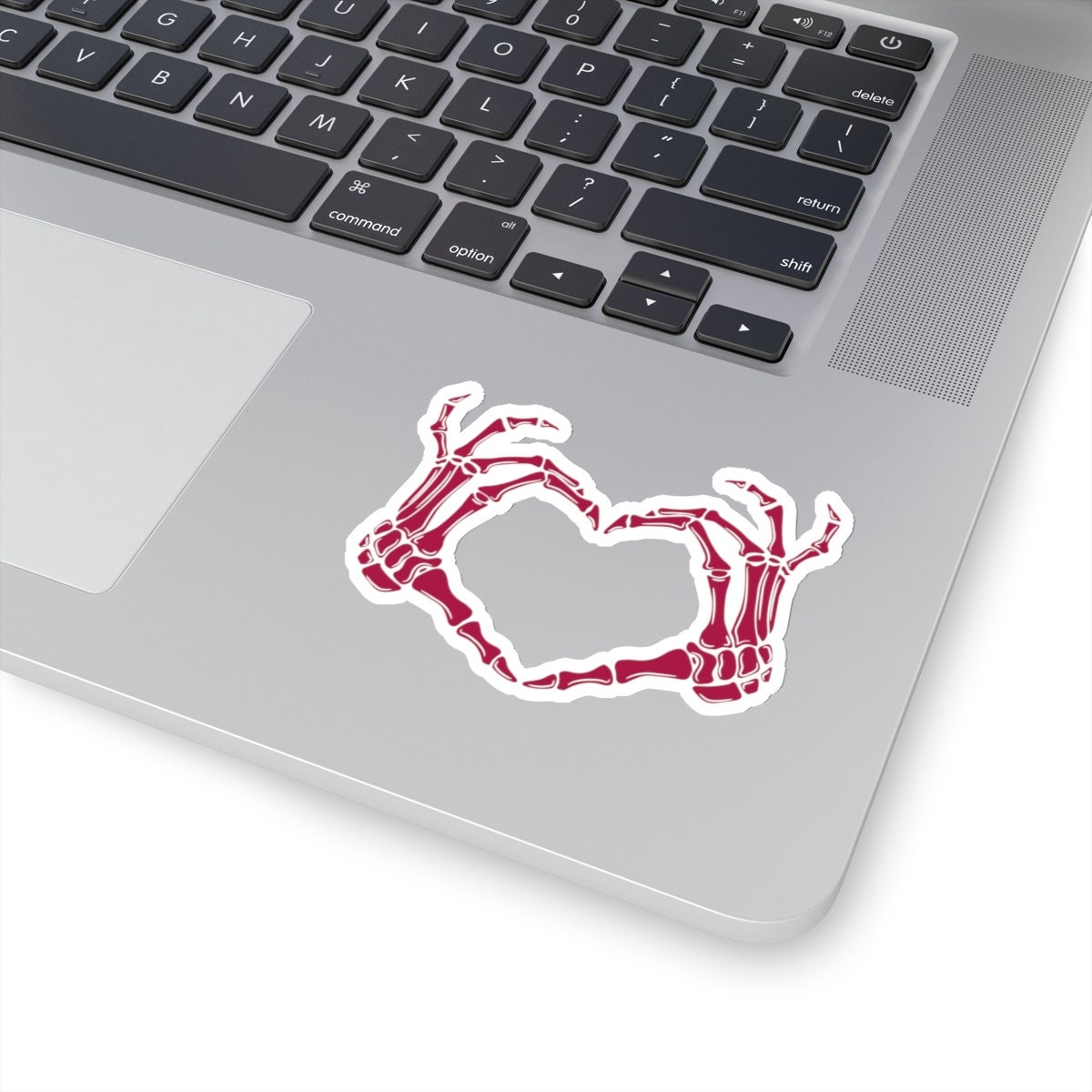 Skull & Bones Heart Sign Sticker Skeleton Heart Hands Sticker Water ...