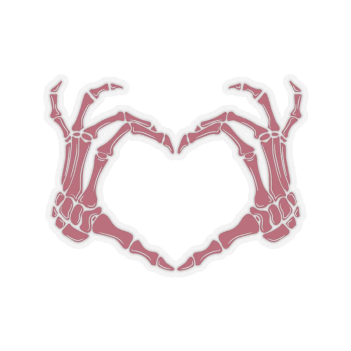 Skull & Bones Heart Sign Sticker Skeleton Heart Hands Sticker Water ...
