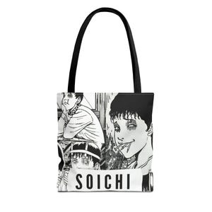 Grim Manga Boy Carryall Shopping Anime Tote Bag Malevolent Manga Icon ...