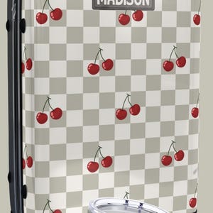 Checkerboard Cherries Luggage Set Trendy Travel Carry on Bag for Her ...