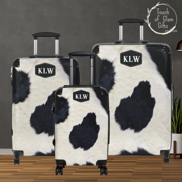 Luggage Cow Print - Etsy