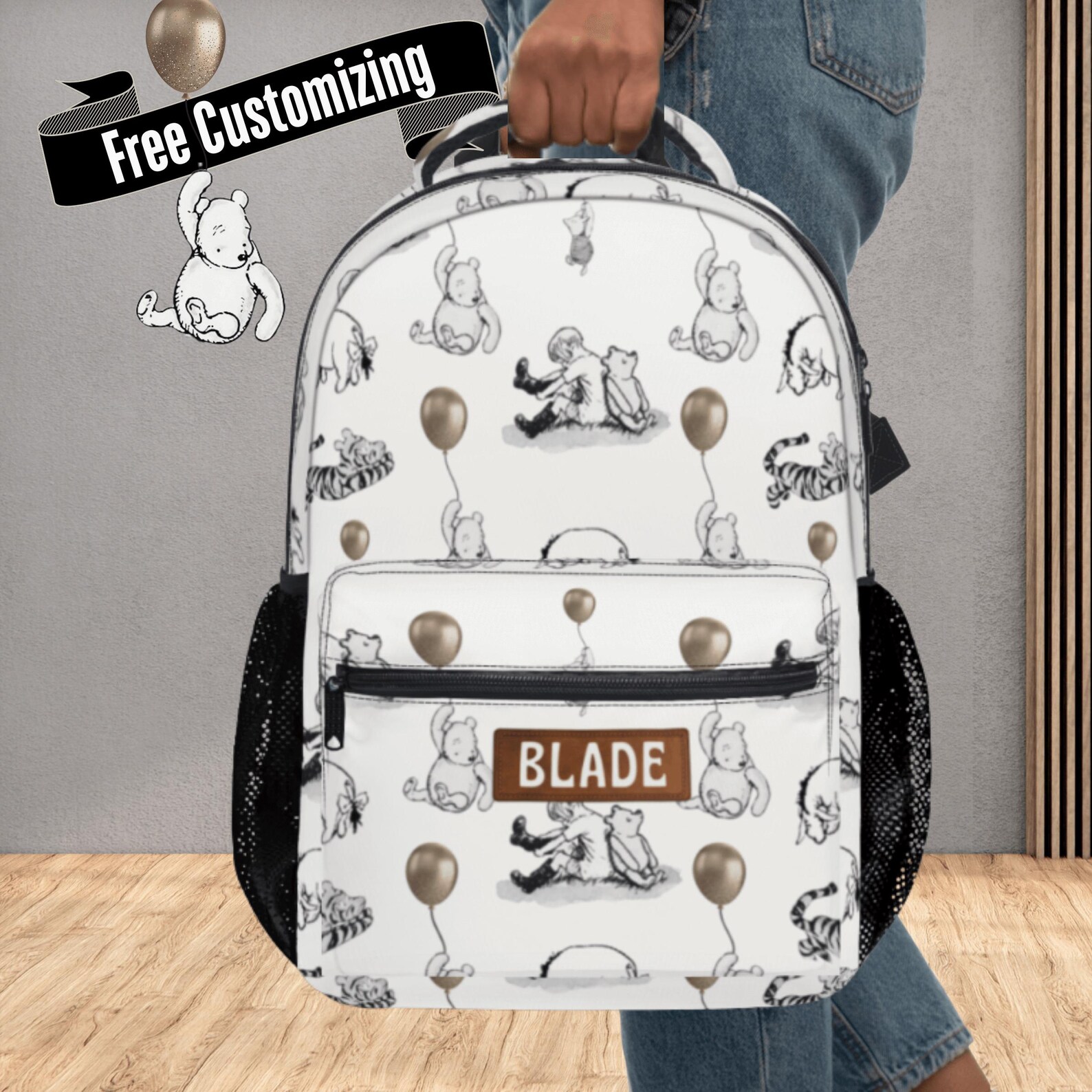 Winnie the Pooh Backpack Personalized School Bag W/ Name Pooh Bear ...