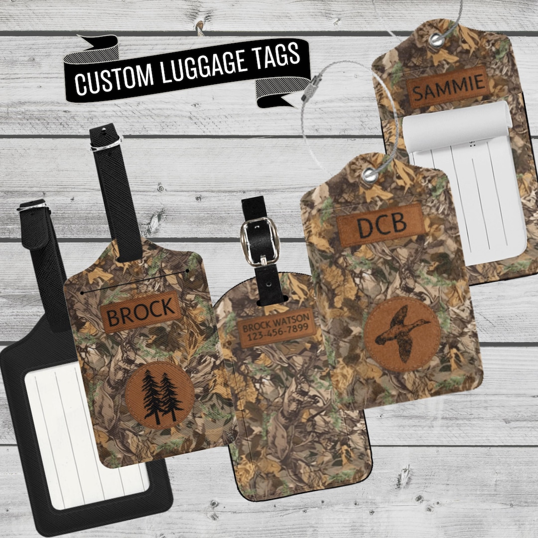 Personalized Luggage Tag for Men Camouflage ID Tag for Suitcase Gift ...