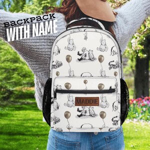 Winnie the Pooh Backpack Personalized School Bag W/ Name Pooh Bear ...