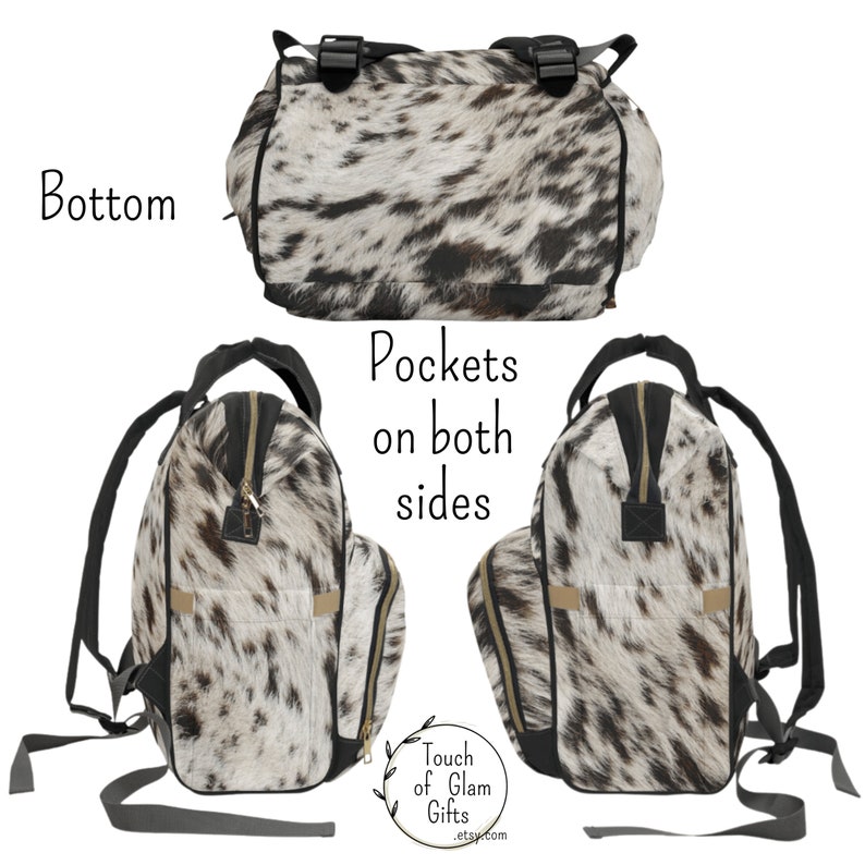 Western Cow Print Backpack / Personalized Baby Shower Gift for New Mom ...