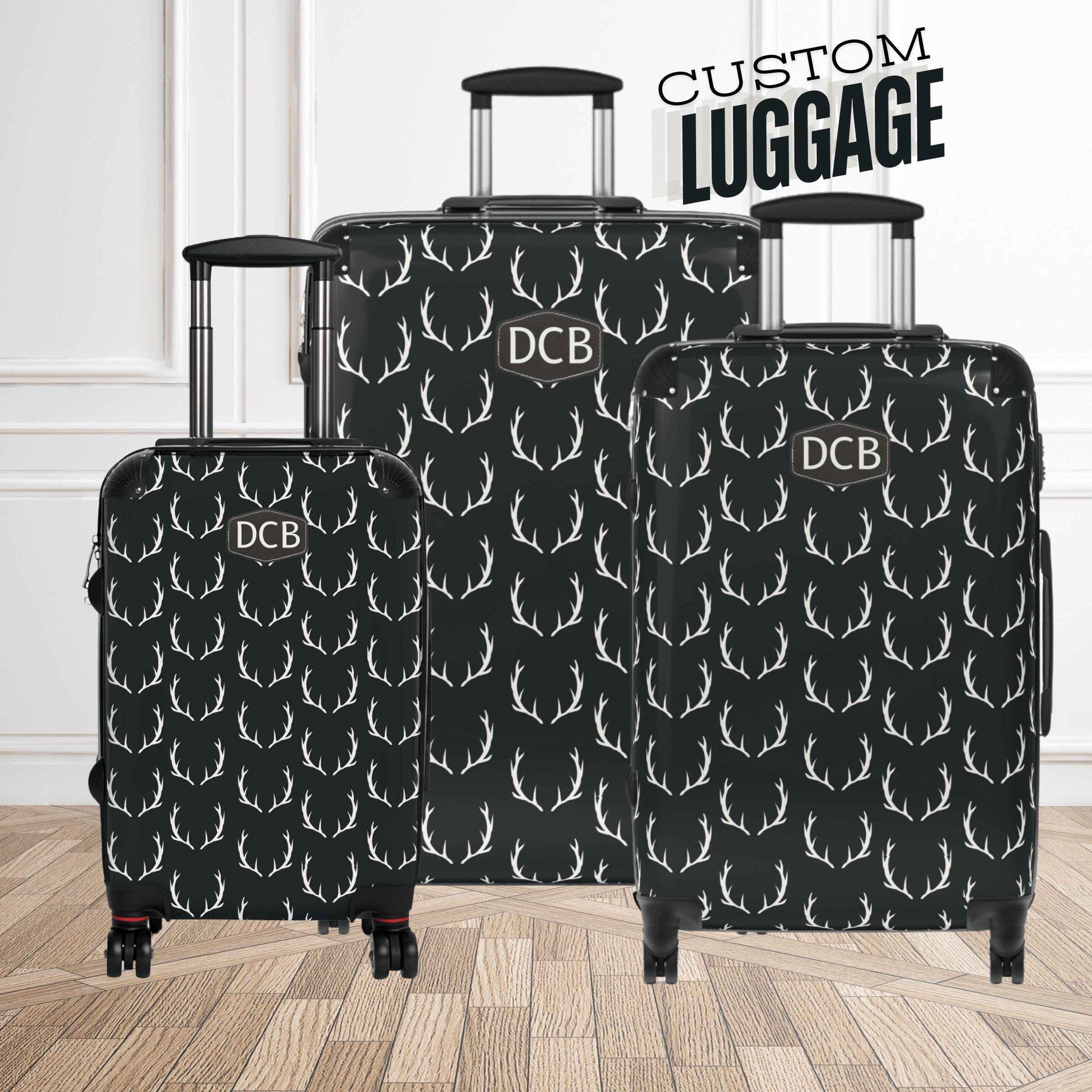 Custom Deer Antler Suitcase for Men Personalized Suitcase for Deer ...