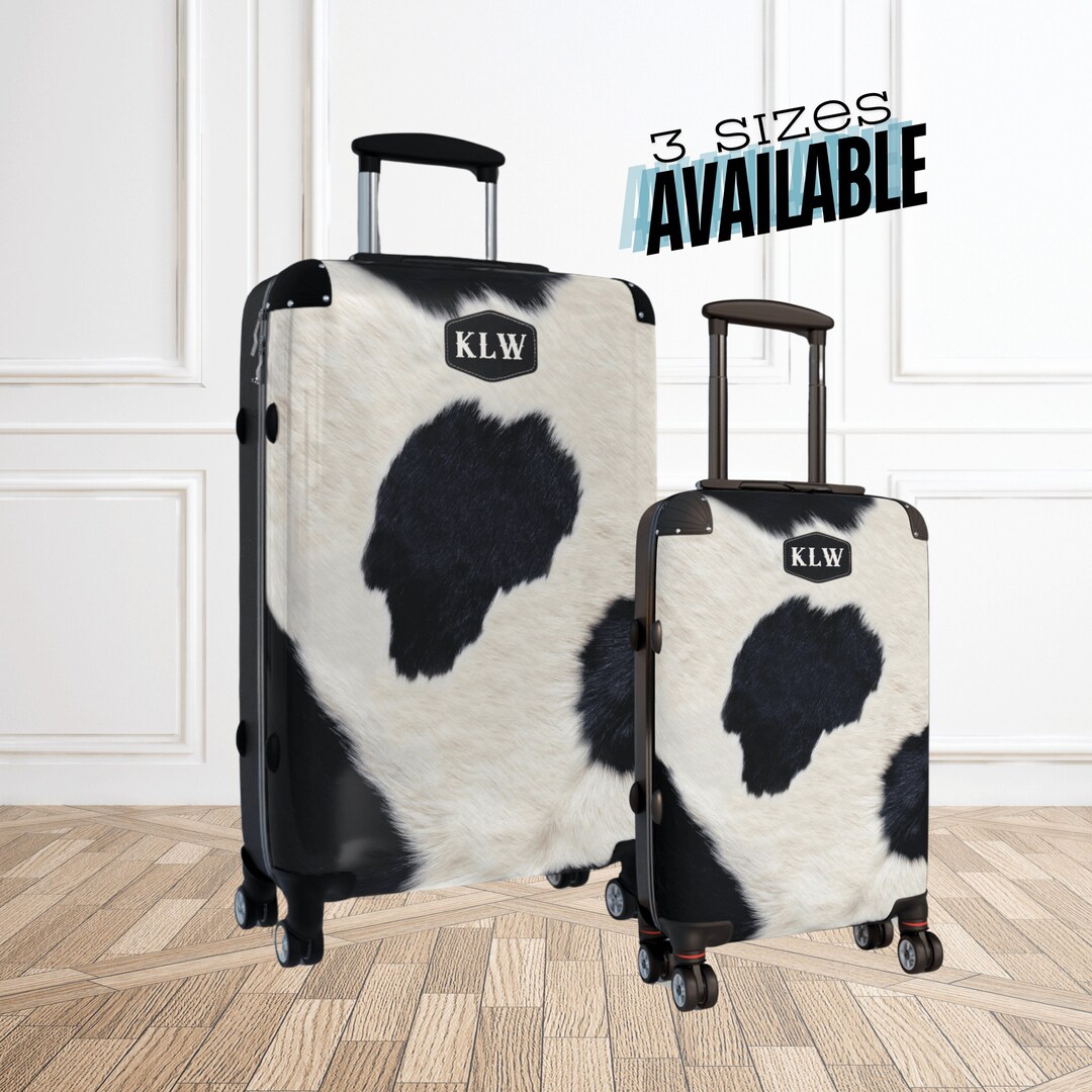 Cowhide Luggage Western Spinner Suitcase Cowgirl Travel Gear ...