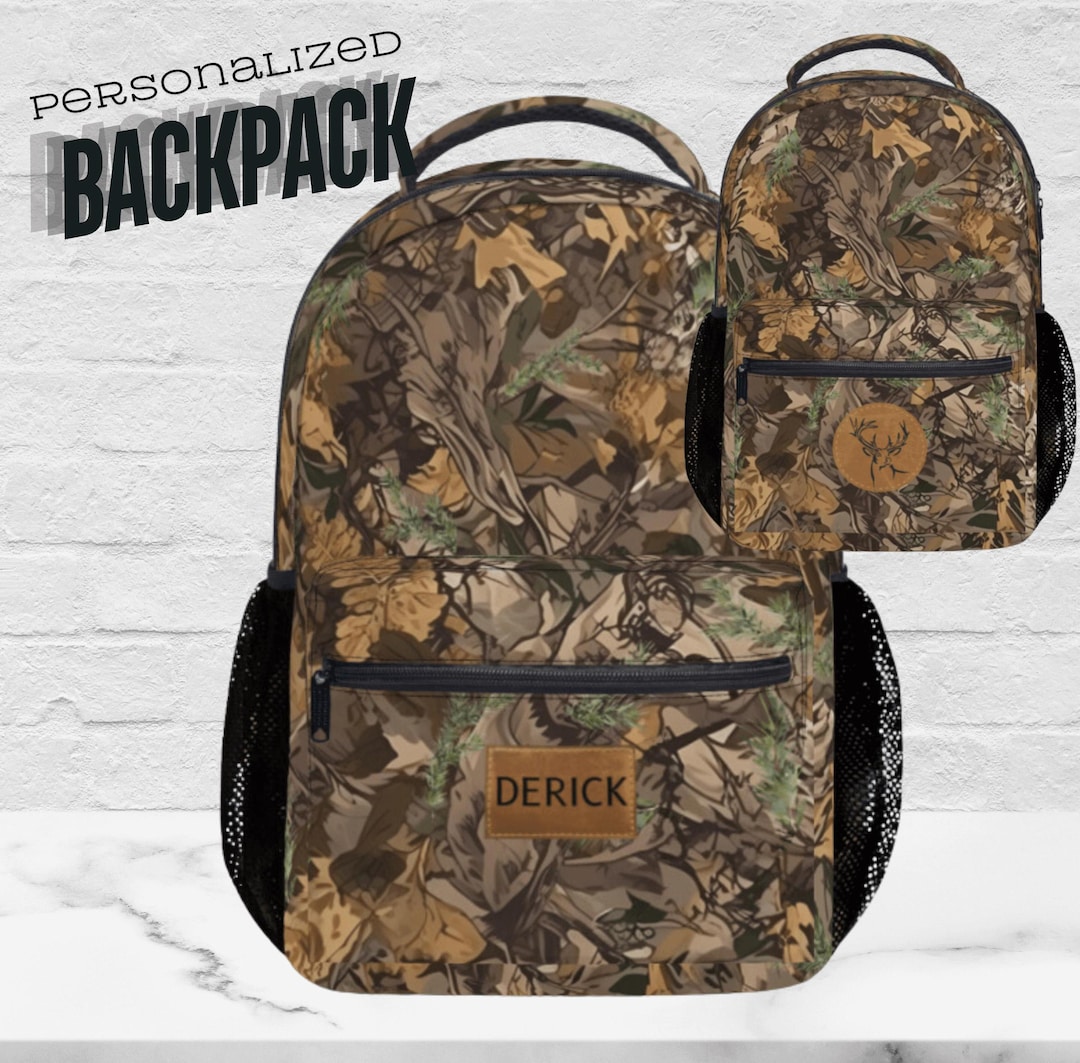 Camouflage Backpack Camo Carry All Bag for Hunter Monogram Backpack for ...