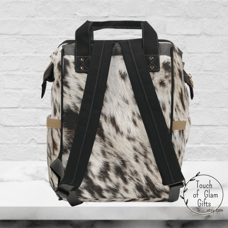Western Cow Print Backpack / Personalized Baby Shower Gift for New Mom ...