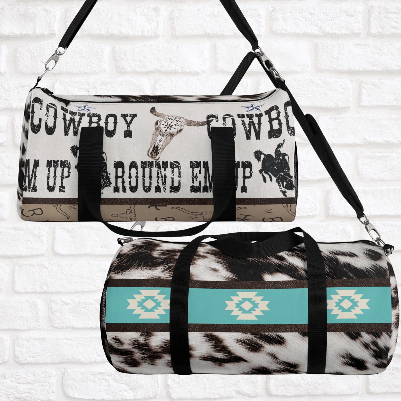 Southwestern Weekender Bag for Women Large Duffel Bag With Cowboy ...