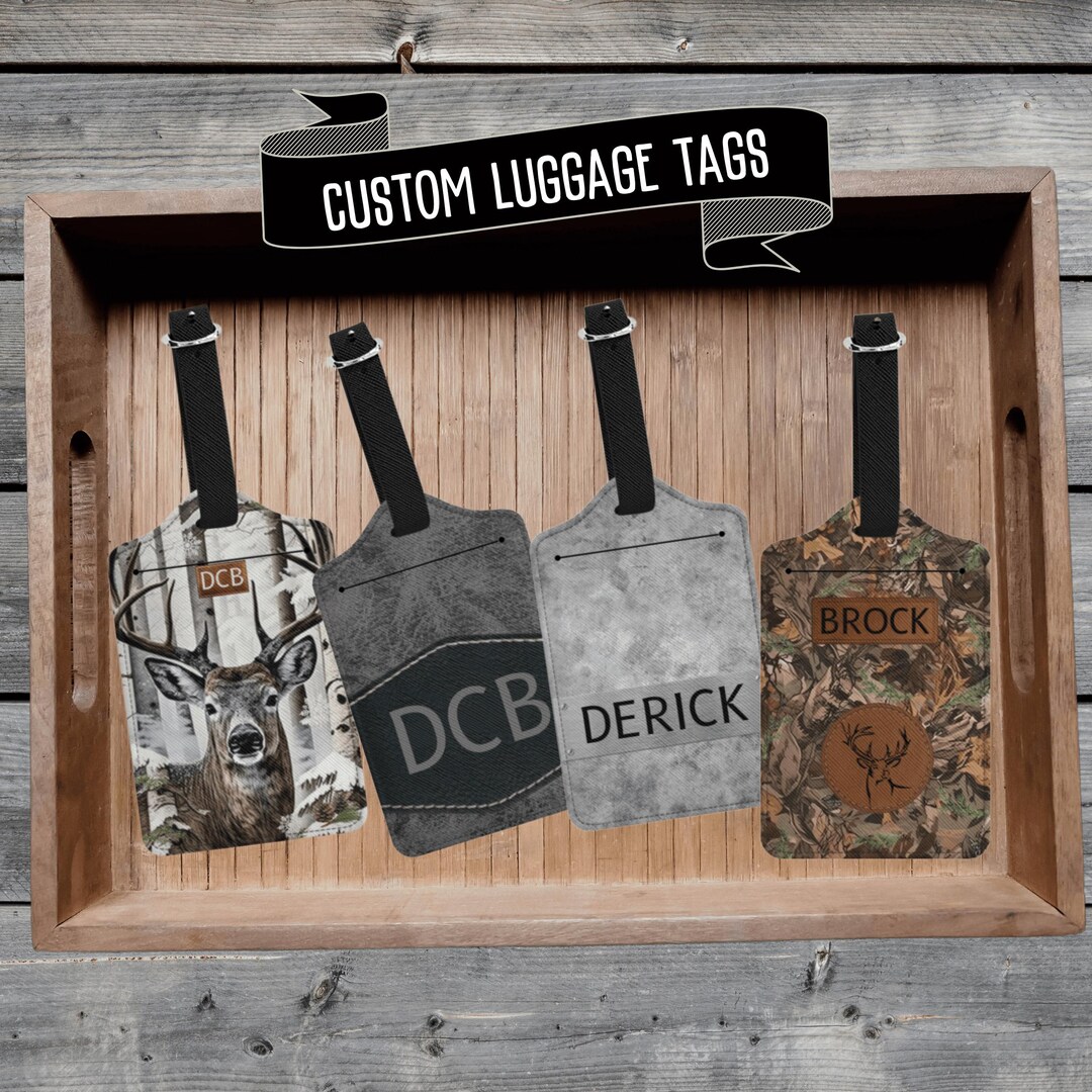 Masculine Luggage Tags for Guys Luggage ID Tag Personalized Gifts for ...