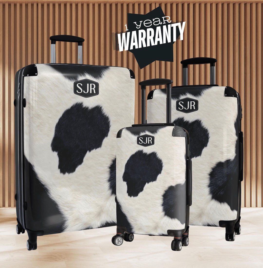 Luggage Sets Cute Travel Bags Cow Print Western Style Luggage Travel ...