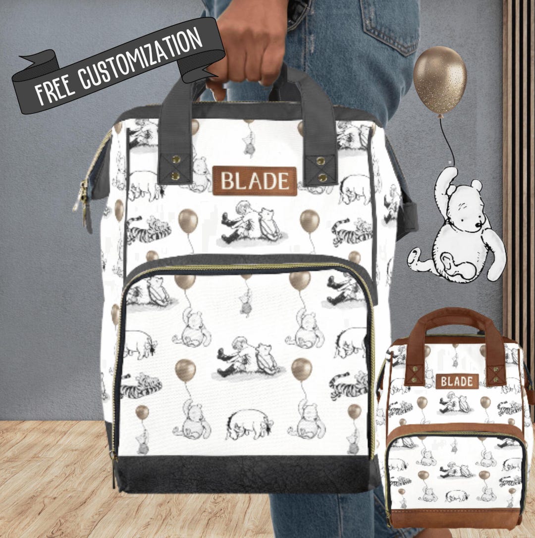 Winnie the Pooh Diaper Bag Gender Neutral Baby Shower Gift Personalized ...