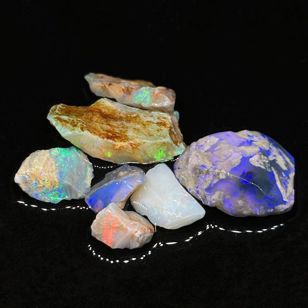 Natural Rainbow Australian Lightning Ridge Uncut Raw Opals - Etsy