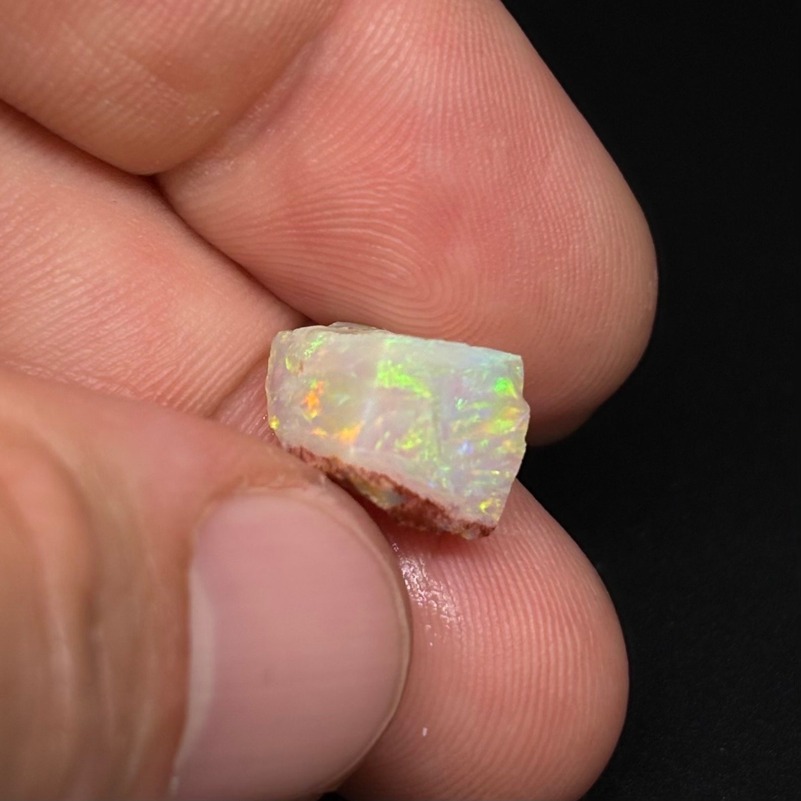 Rough Uncut Rare Australian Lambina Opal With Nice Full Multifired ...