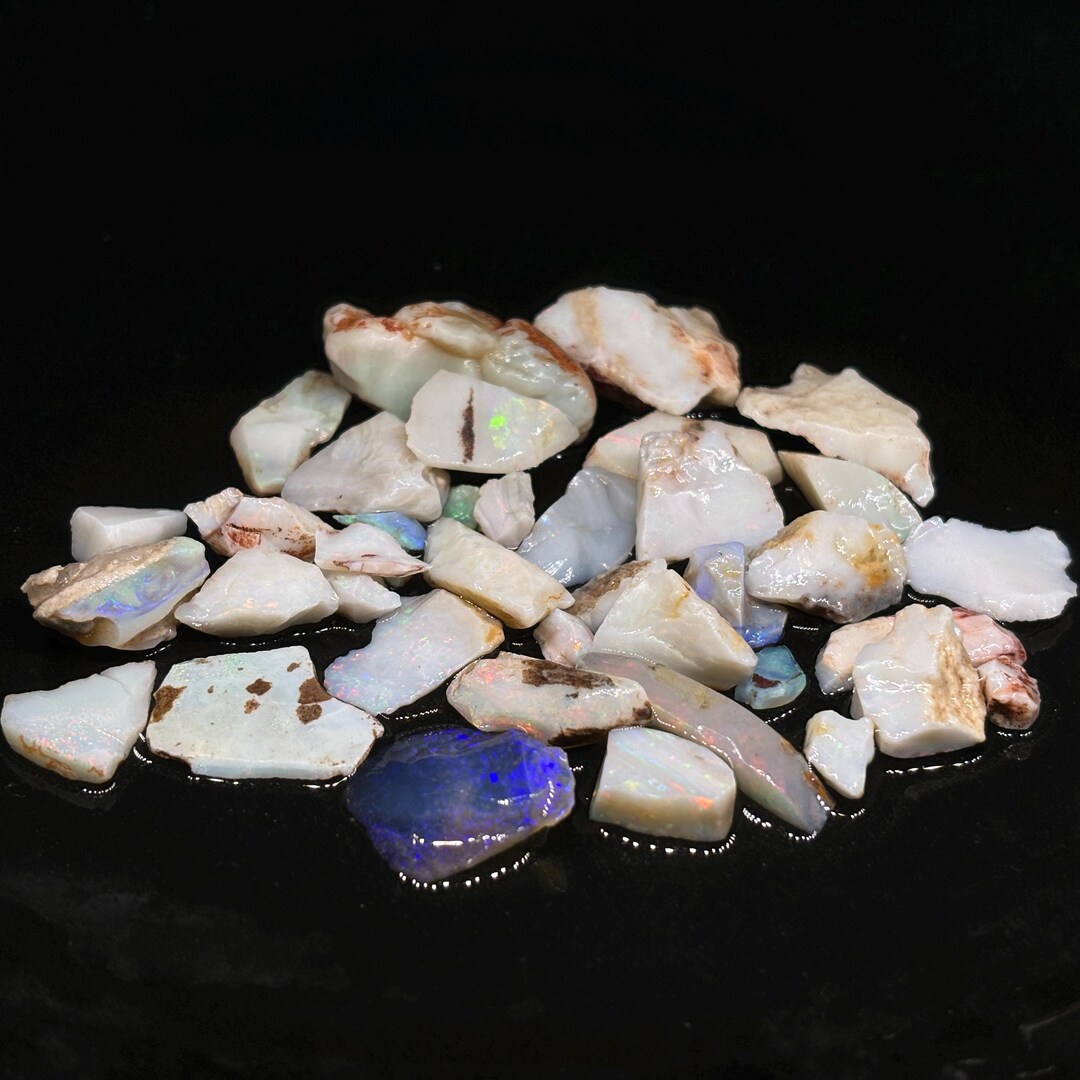 Limited Australian Lambina Rough Opal Parcel With Bright Color Bars - Etsy
