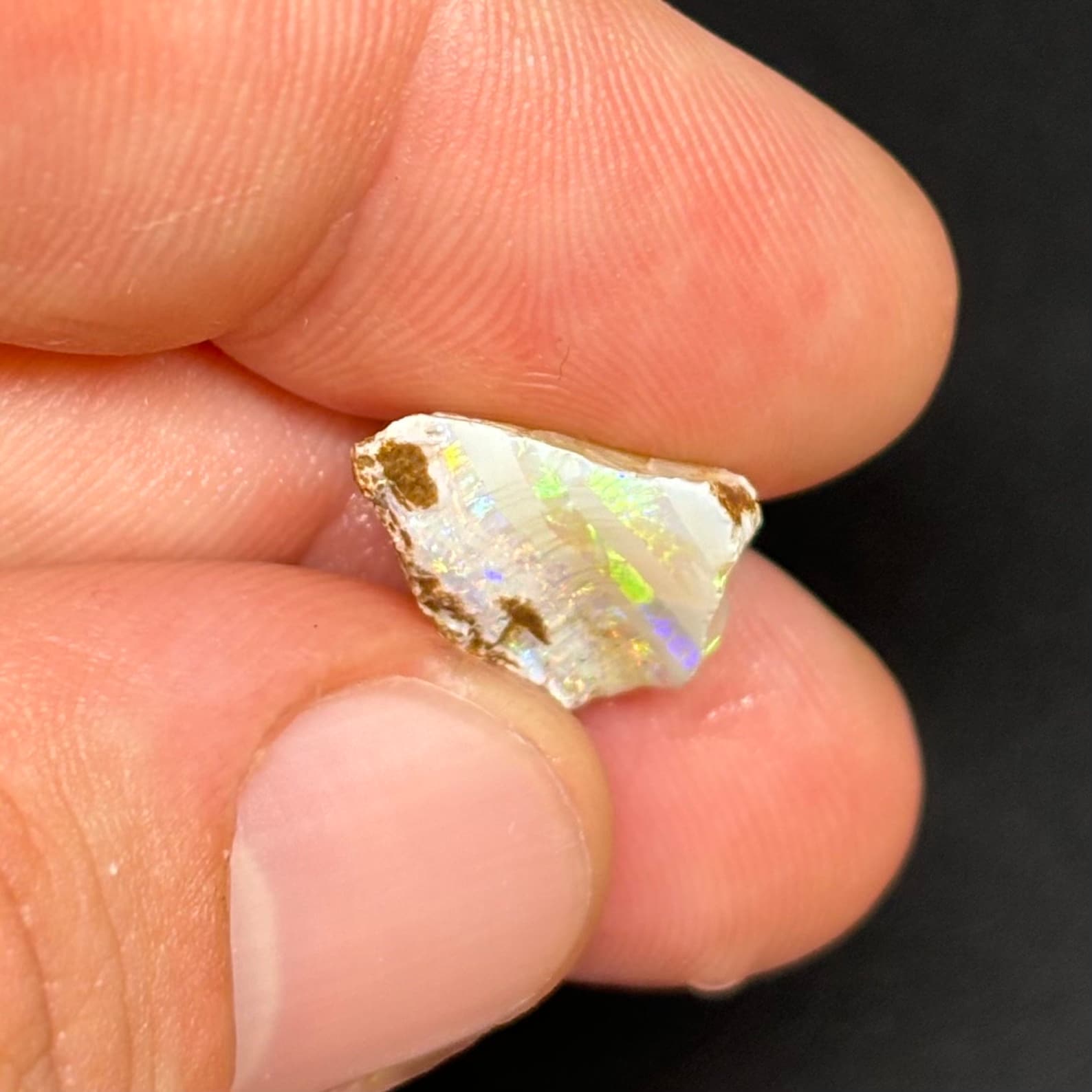 Very Colorful Zebra Striped Lambina Opal Specimen With Multicolored ...