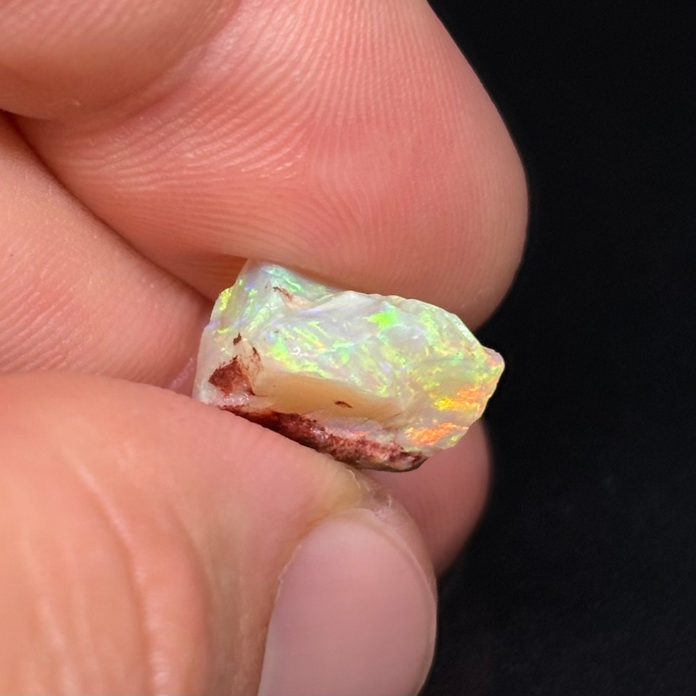 Rough Uncut Rare Australian Lambina Opal With Nice Full Multifired ...