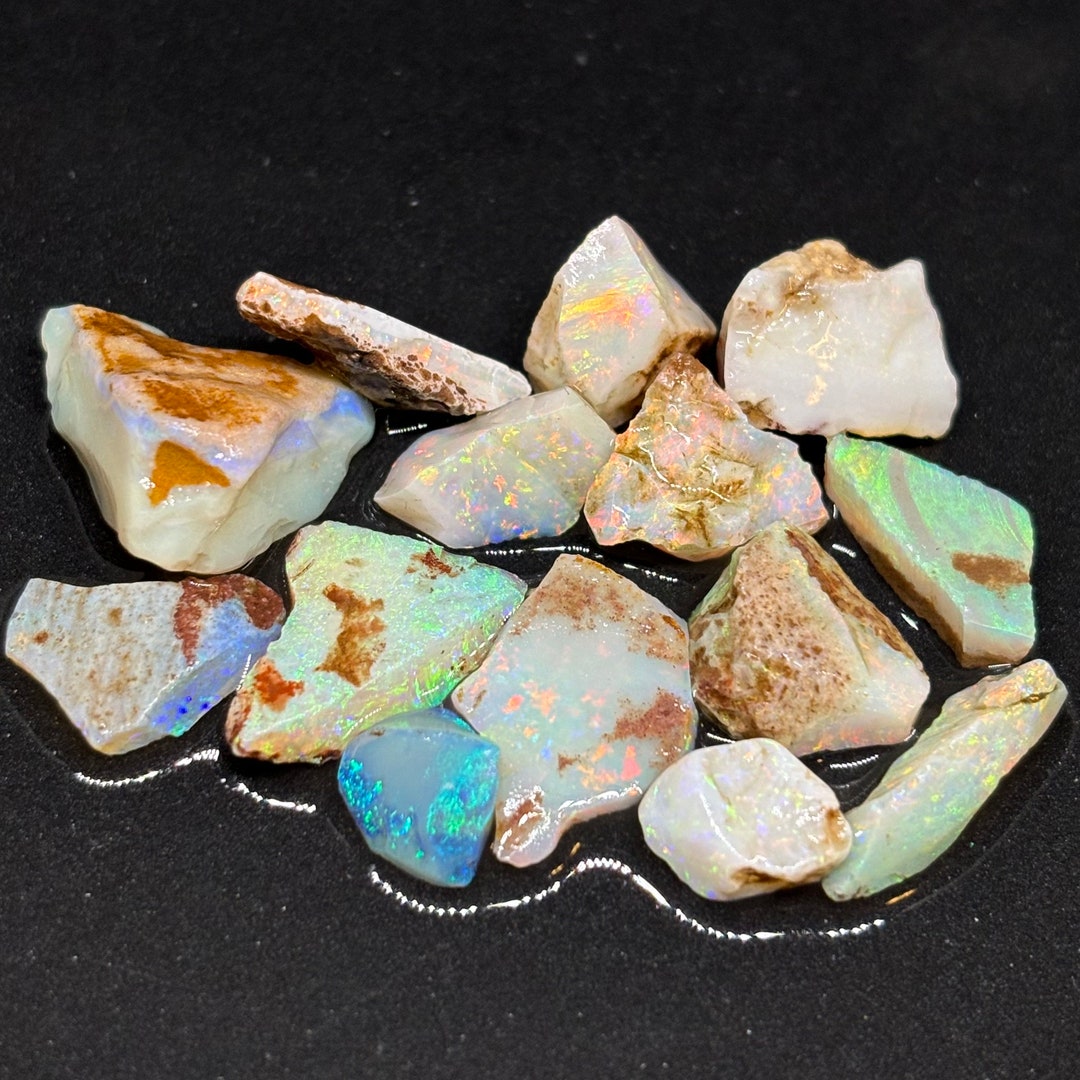 Big Rare Rainbow Australian Lambina Rough Opal Parcel Full of High ...