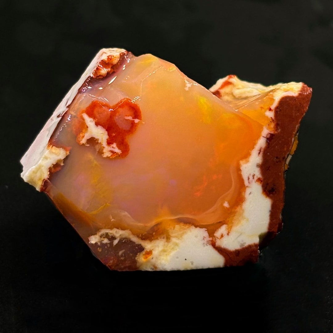 Thick Glaring Jalisco Mexican Rough Fire Opal Cutting Gem - Etsy
