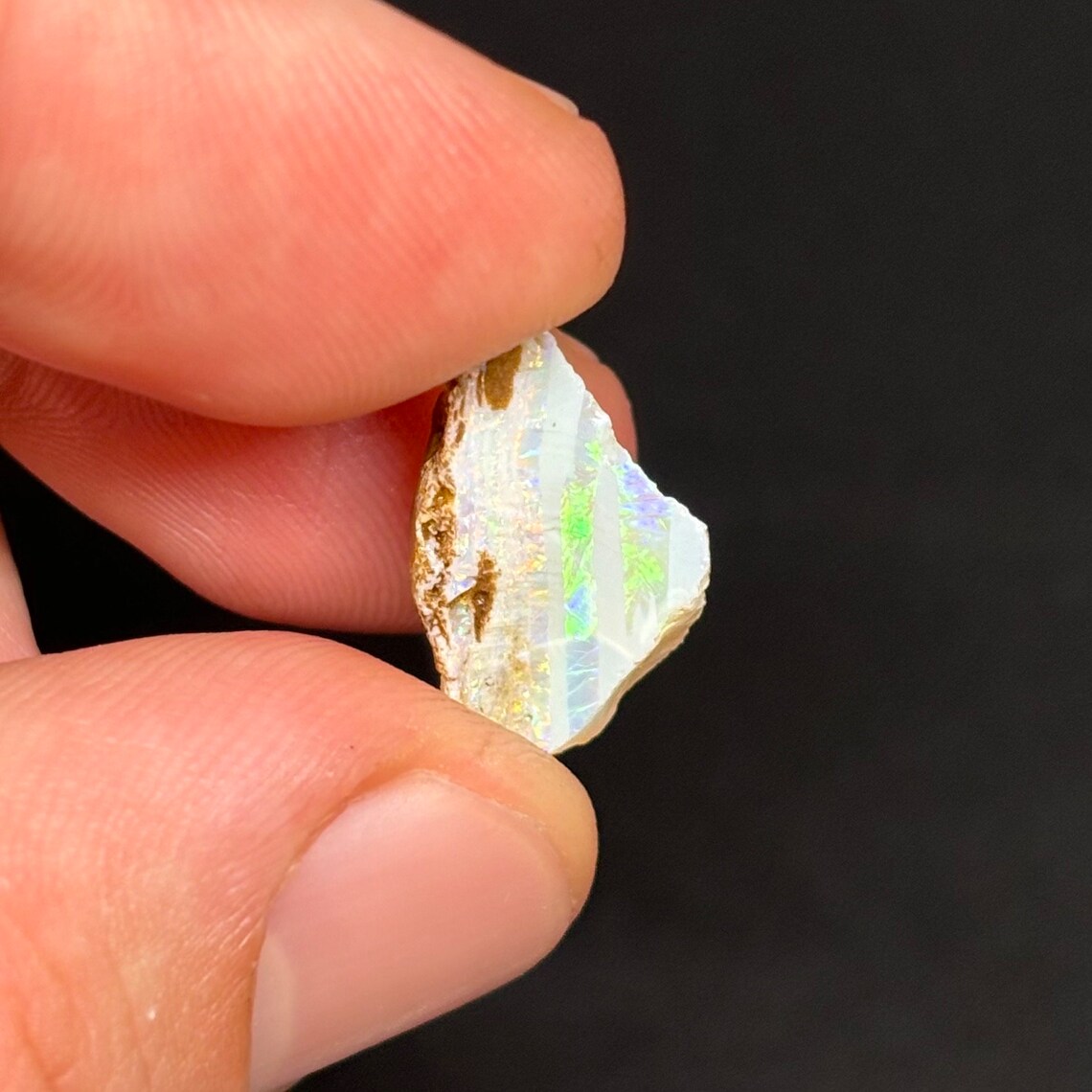 Very Colorful Zebra Striped Lambina Opal Specimen With Multicolored ...