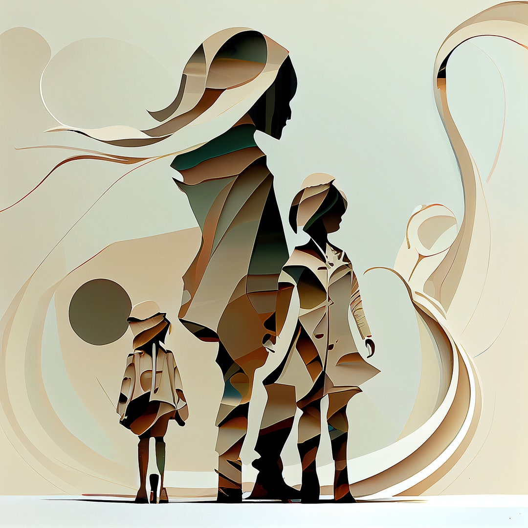 Family Ties: Abstract ,abstract Art Print for Contemporary ,wall Decor ...