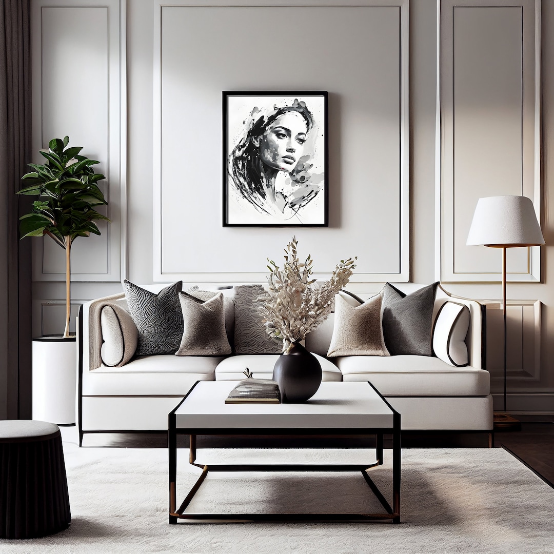 Mockup Luxury Living Room Mockup, Frame Mockup, Modern Living Room ...