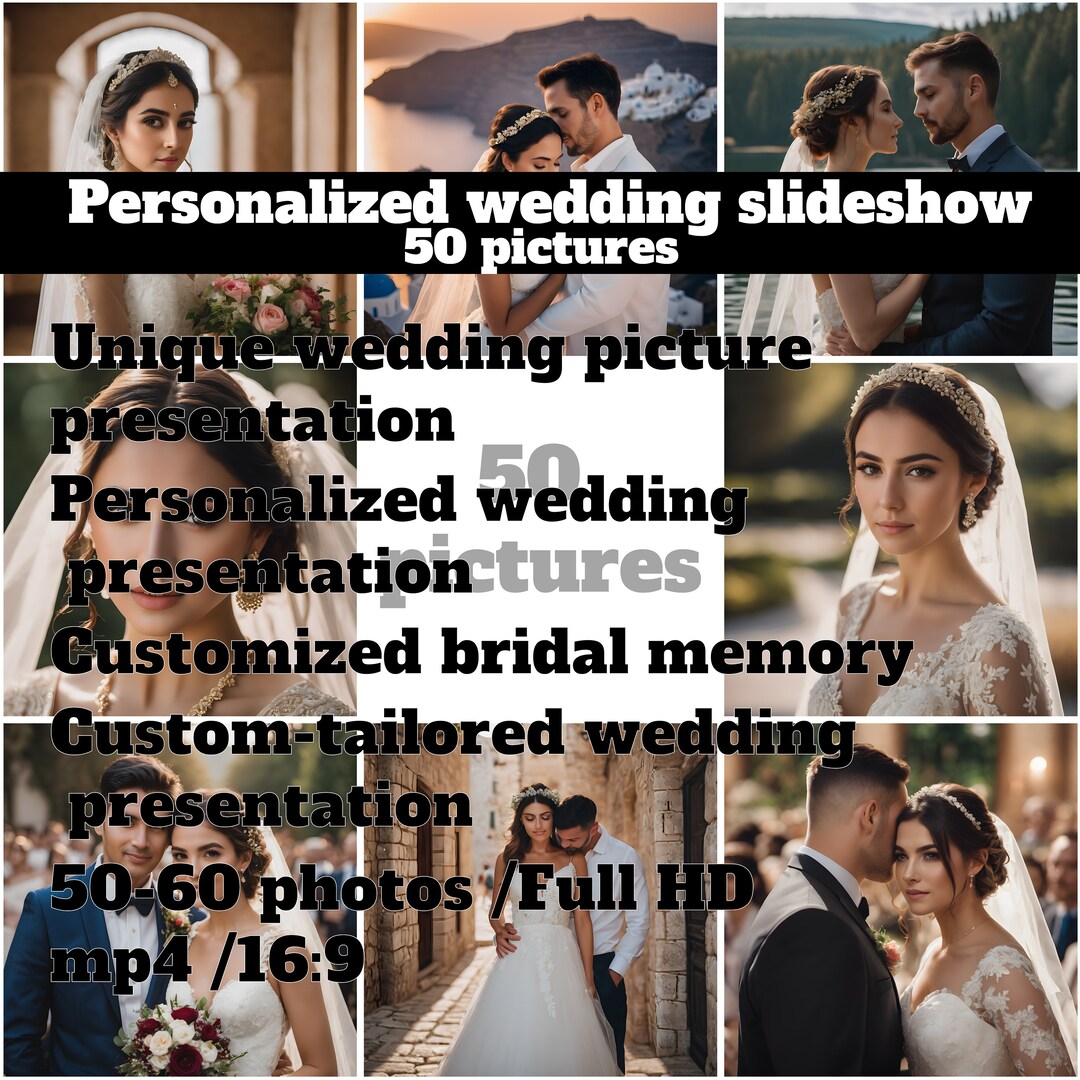Custom Wedding Slideshow,custom Wedding Video,personalized Wedding ...