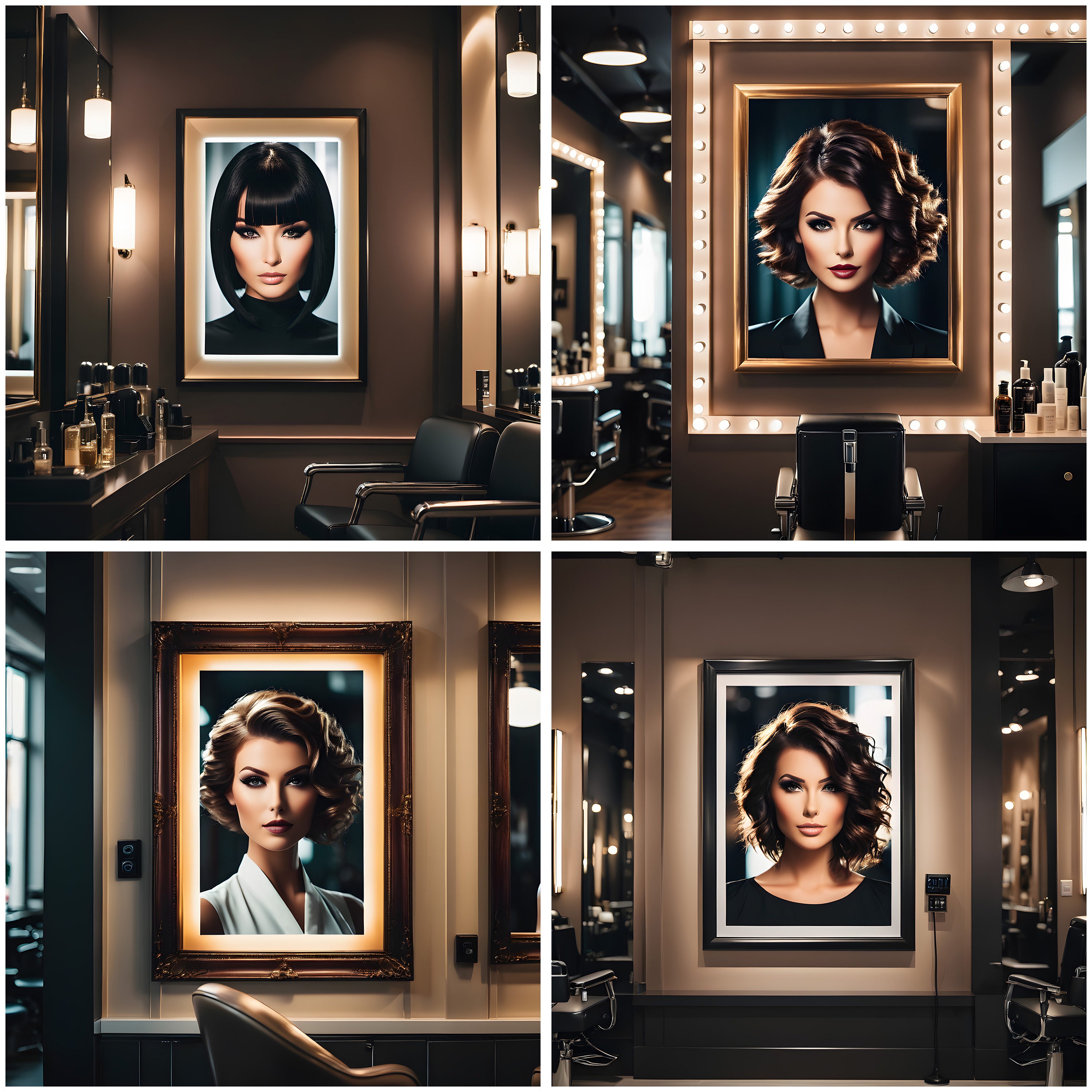 Frame Mockup Bundle,frame Hairsalon,mockup Room,frame, Mockup,mockup ...