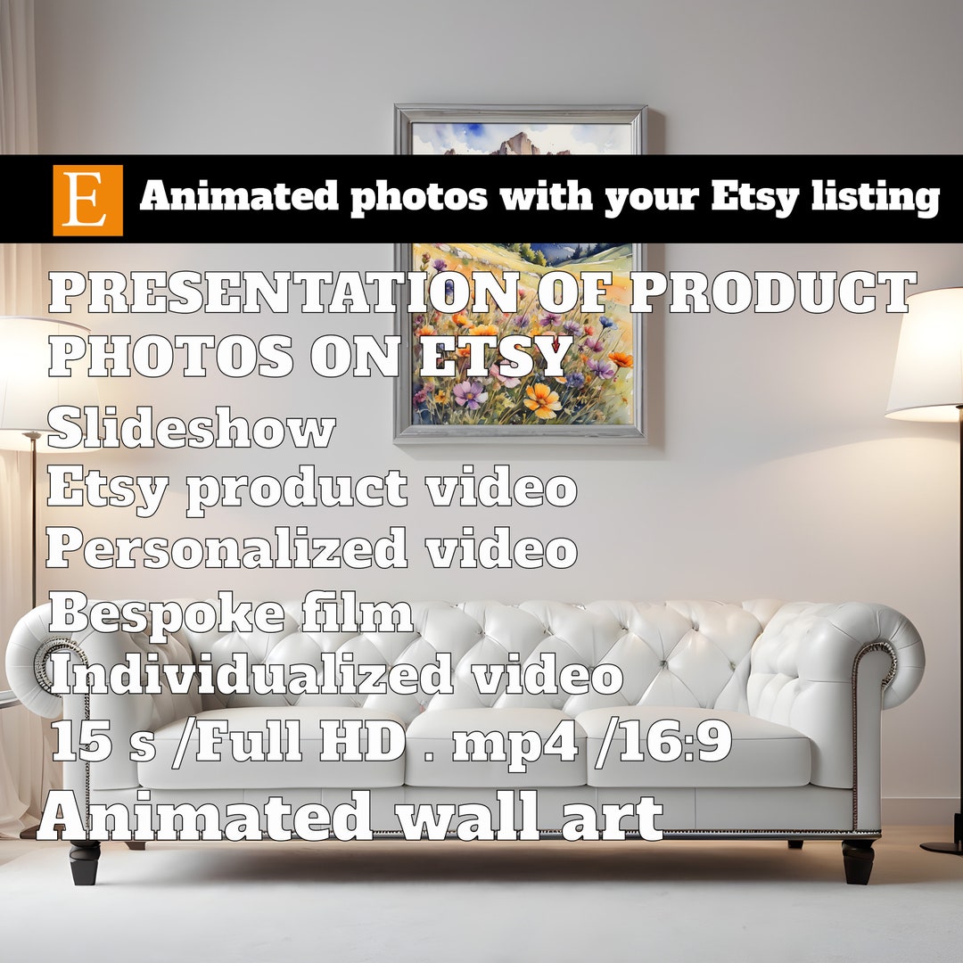 Etsy Product Video,etsy Listing Video,animated Wall Art,slideshow ...