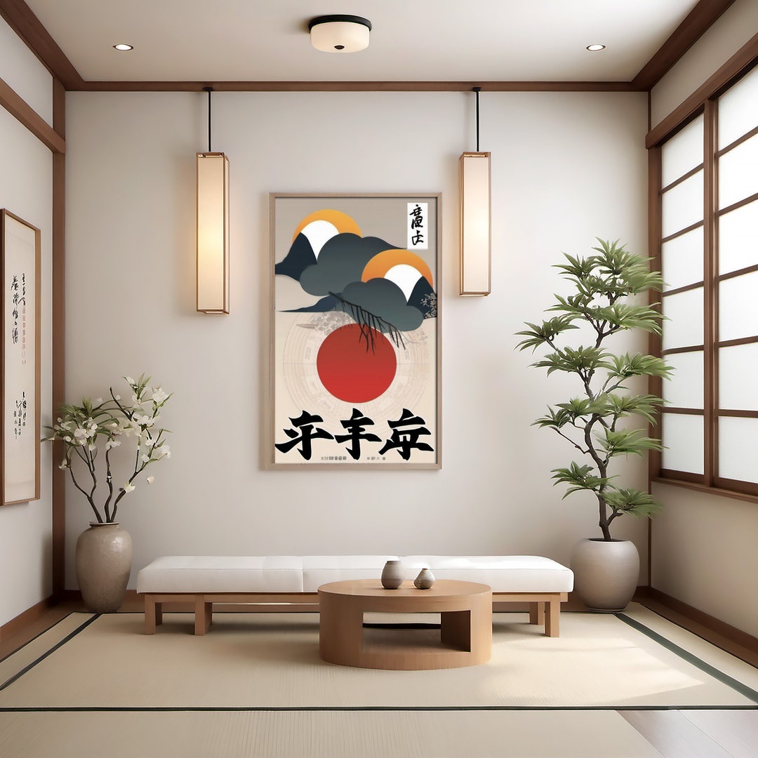 Japanese Style Room Mockup | Wall Frame Template | Digital Download - Etsy