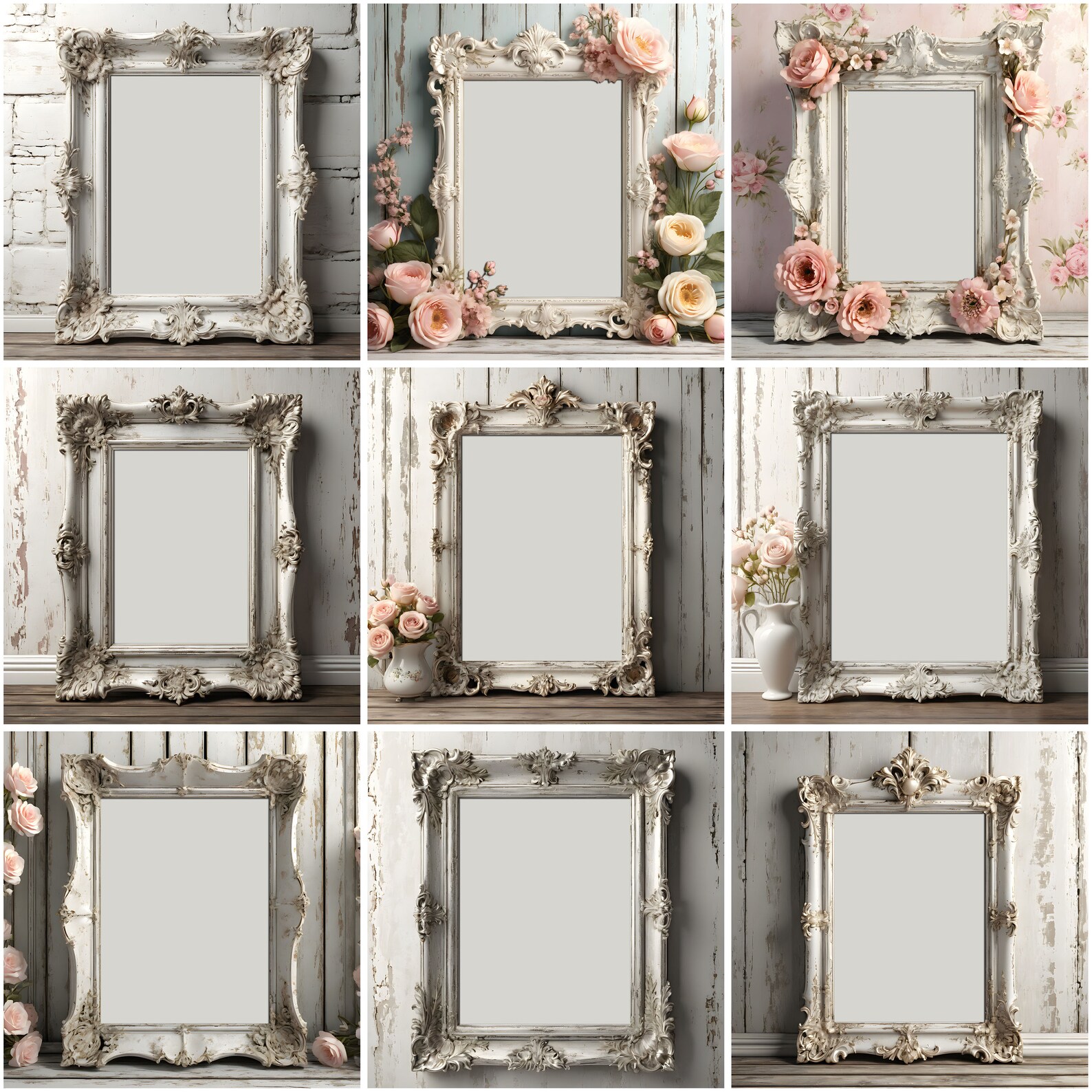 Frame Mockup,wall Frame Template, Mockup Frame Luxury, Frame Shabbychic ...