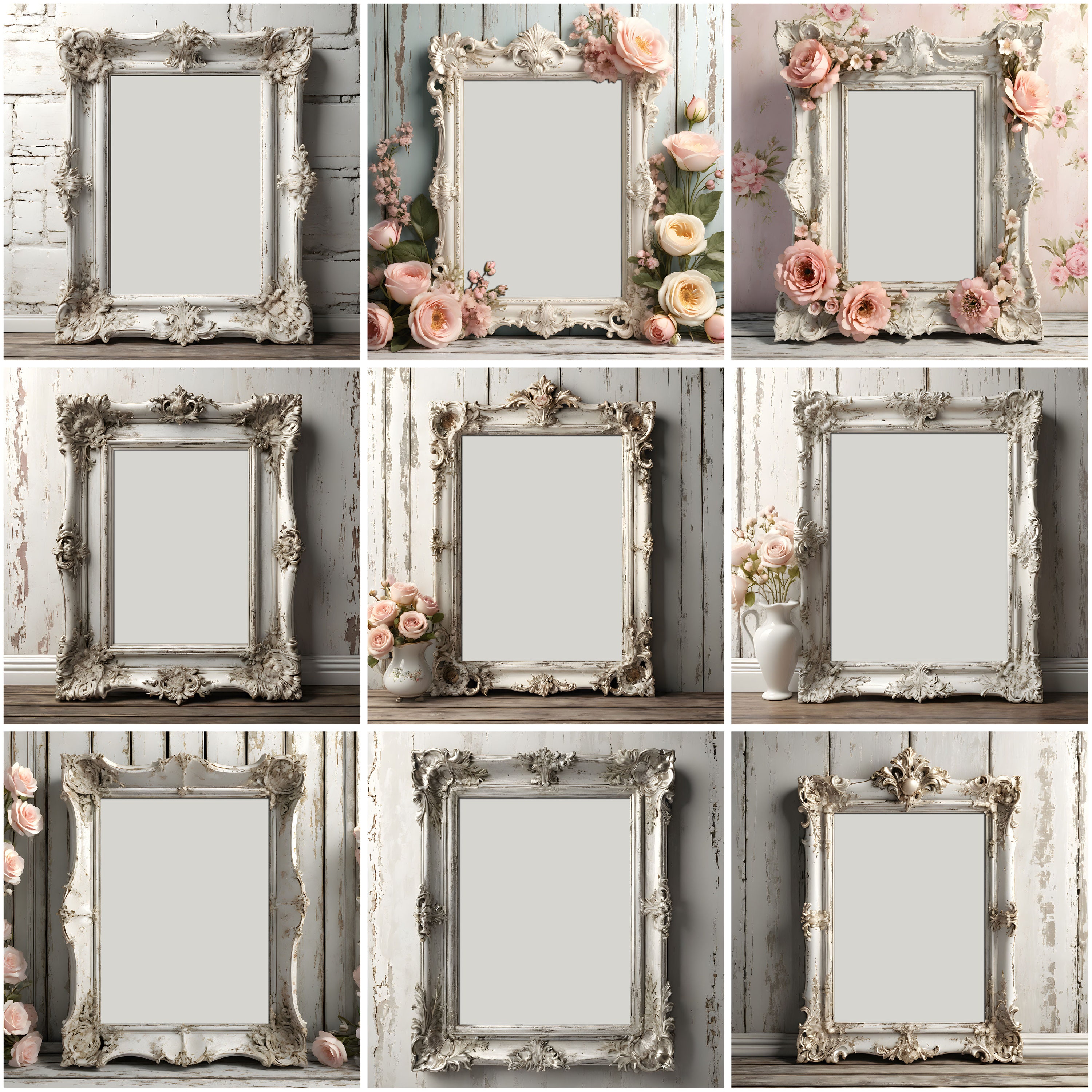 Frame Mockup,wall Frame Template, Mockup Frame Luxury, Frame Shabbychic ...