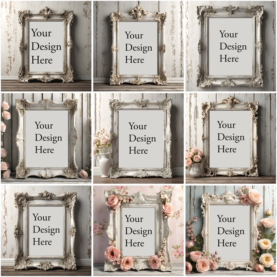 Frame Mockup,wall Frame Template, Mockup Frame Luxury, Frame Shabbychic ...