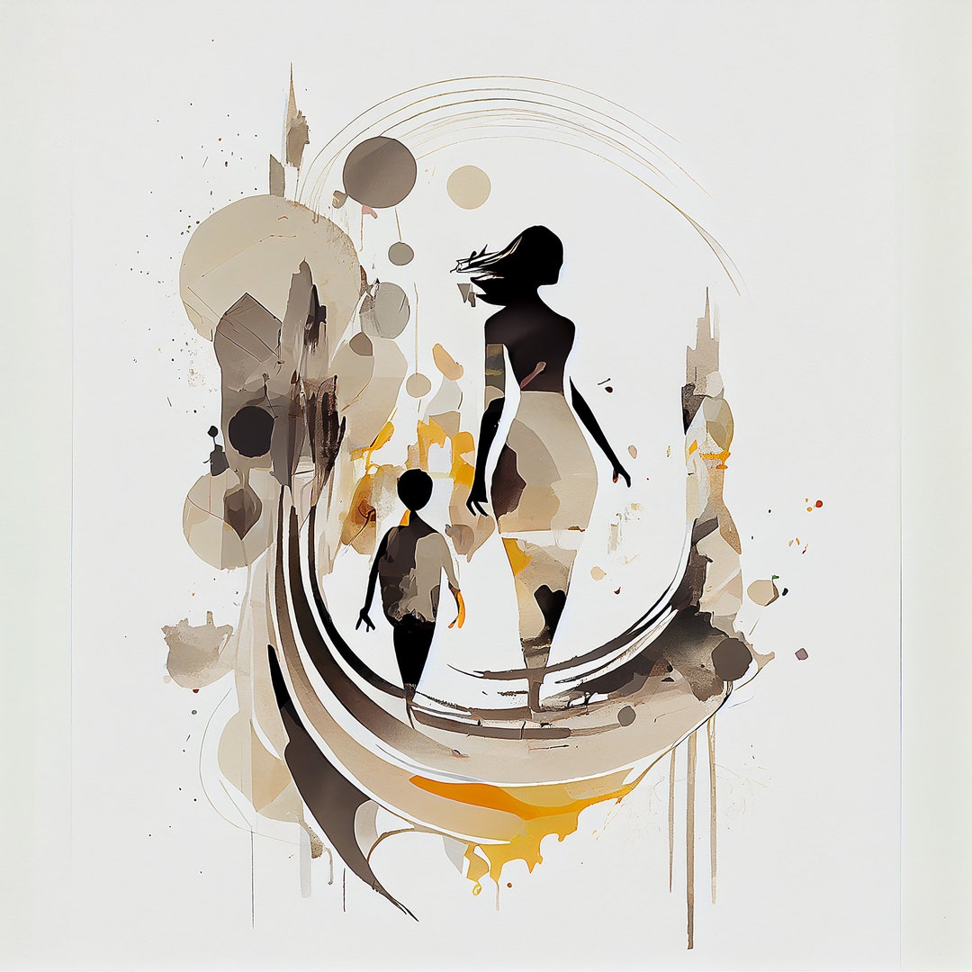 Abstract Family Portrait: Modern Art Print for Wall Decor, Downloadable ...