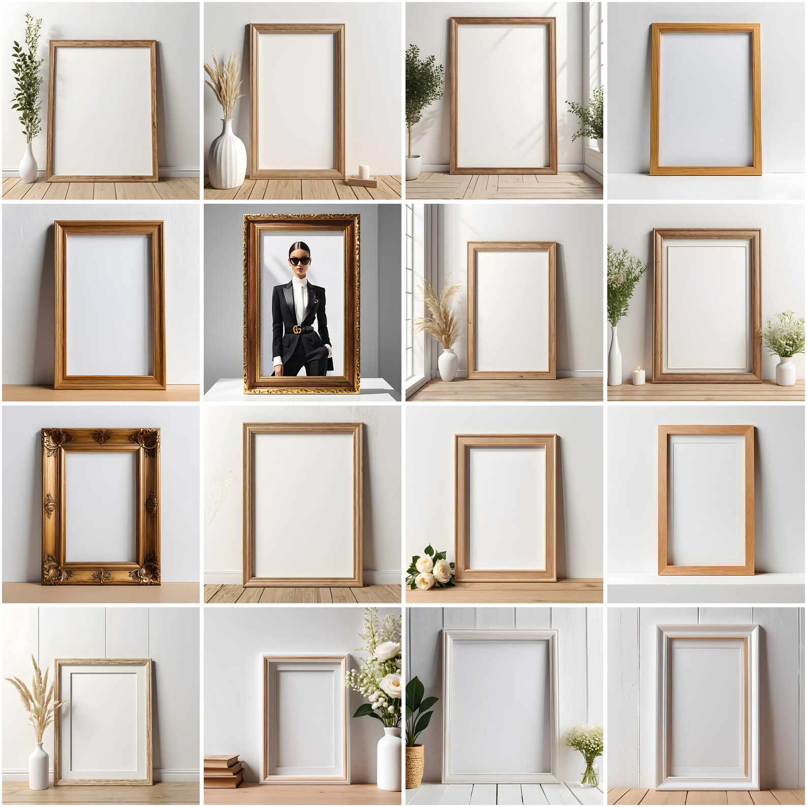 Frame Mockup,vertical Frame Mockup,wooden Frame,wall Frame Template ...