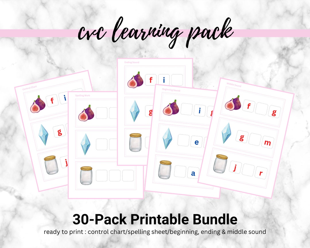30 Printable Alphabet Letter Sounds Educational Worksheet Instant ...