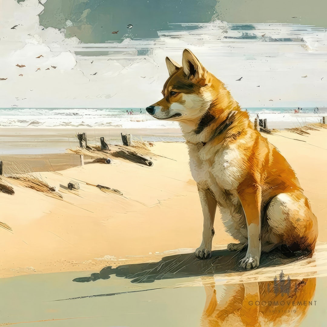 Shiba Inu Watercolor Art Print Printable Clipart Shiba Inu Gift Wall ...