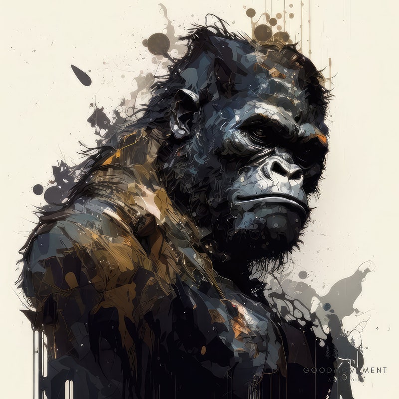 Gorilla Poster - Etsy