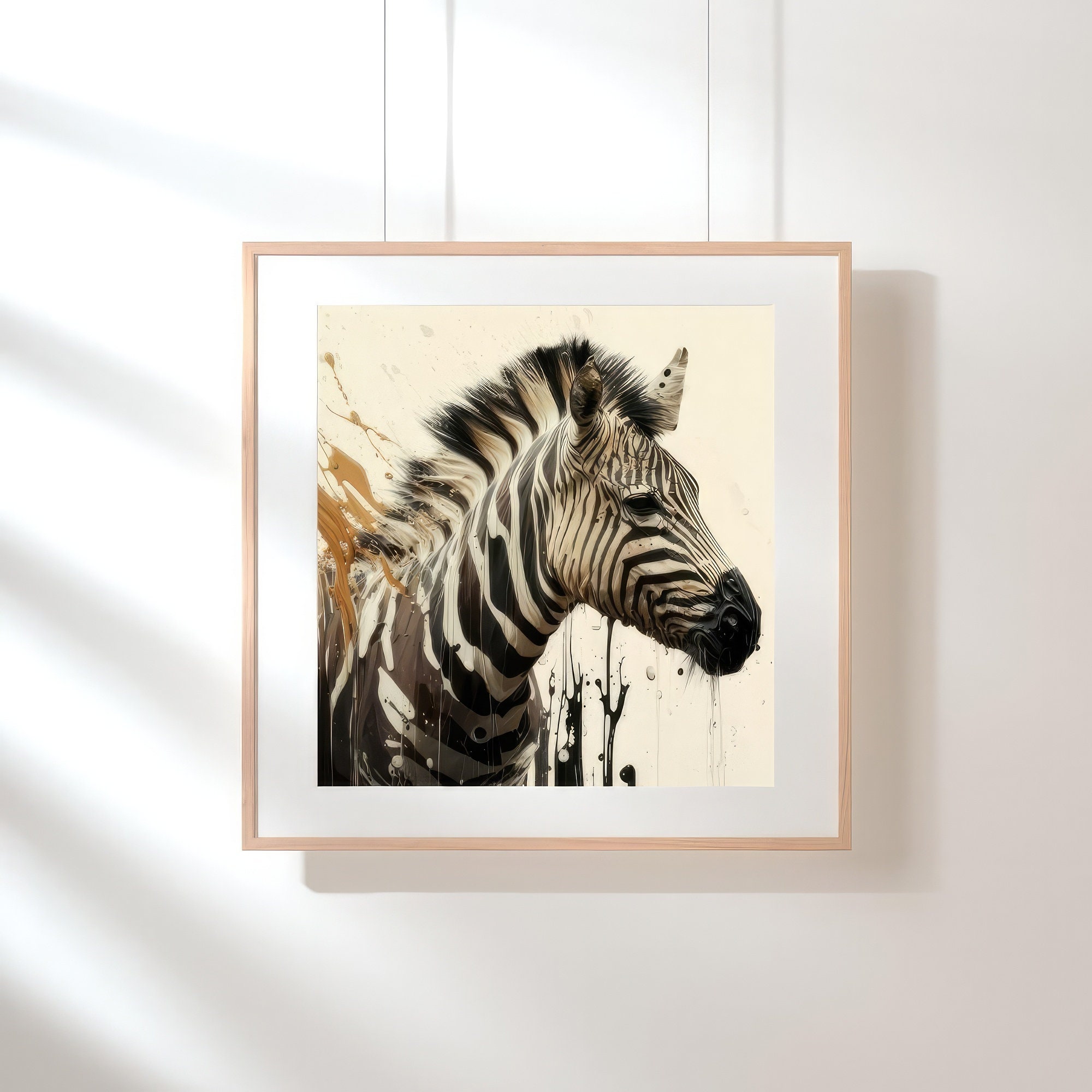 Zebra Watercolor Art Print Printable Clipart Gift Wall Art Nursery ...