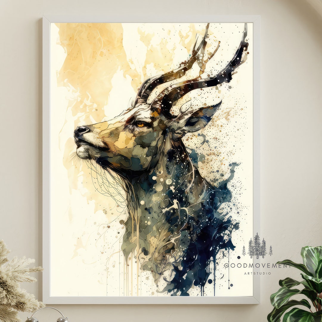 Antelope Watercolor Printable Antelope Art Print Instant Download ...