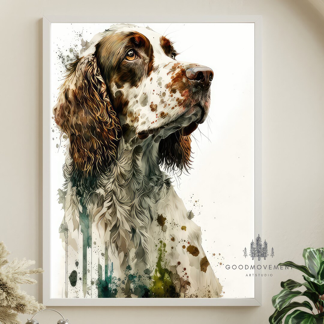 Spaniel Watercolor Printable Art Spaniel Print Instant Download Poster ...