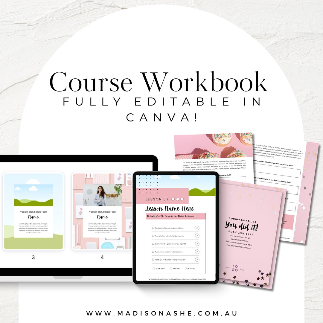 Ebook Template for Course Creators Digital Workbook Fully Editable - Etsy