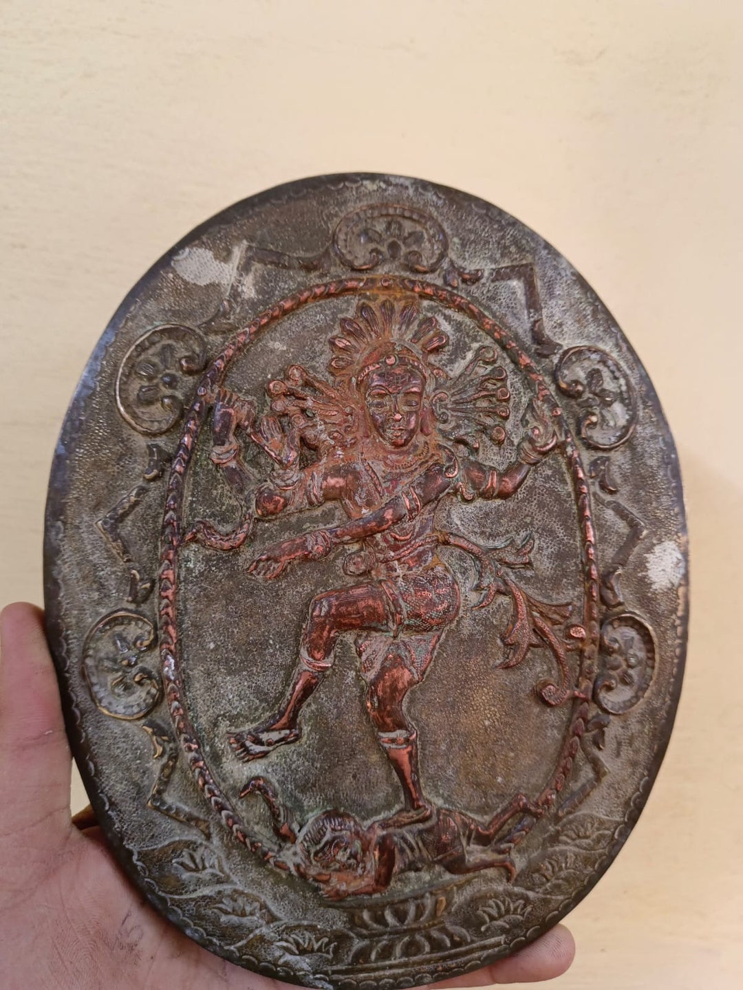 Wall Art, Brass Natraj Wall Frame . Brass Natraj Wall Hanging Wall ...