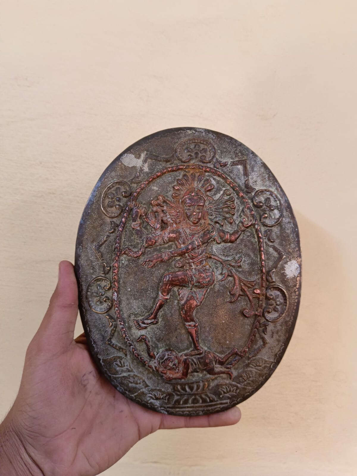 Wall Art, Brass Natraj Wall Frame . Brass Natraj Wall Hanging Wall ...