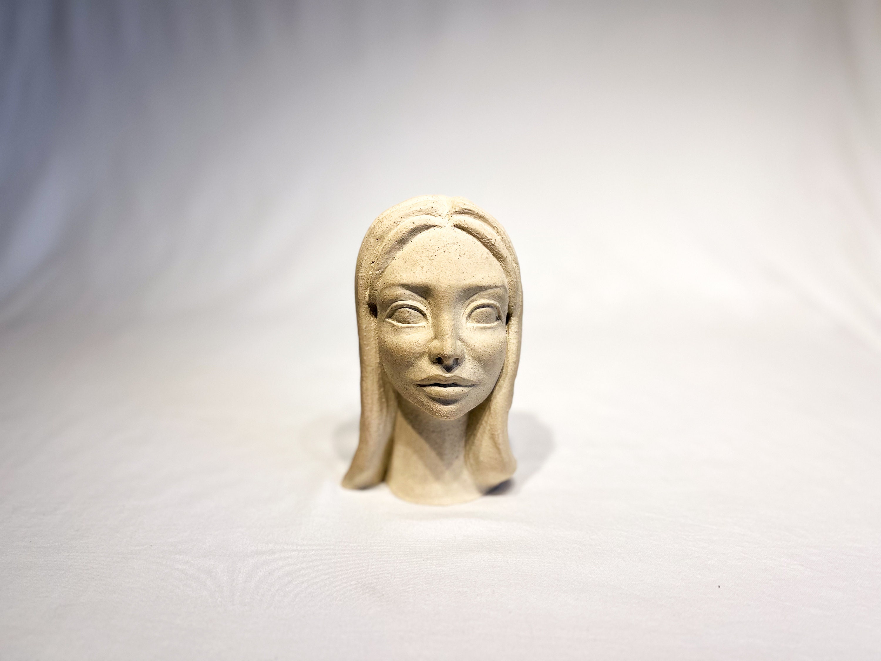 Handmade Sculpture Hand Built Women Bust Original Interior Decor ...